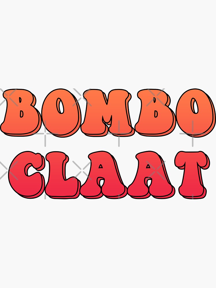 "bomboclaat orange" Sticker by medmac01 | Redbubble
