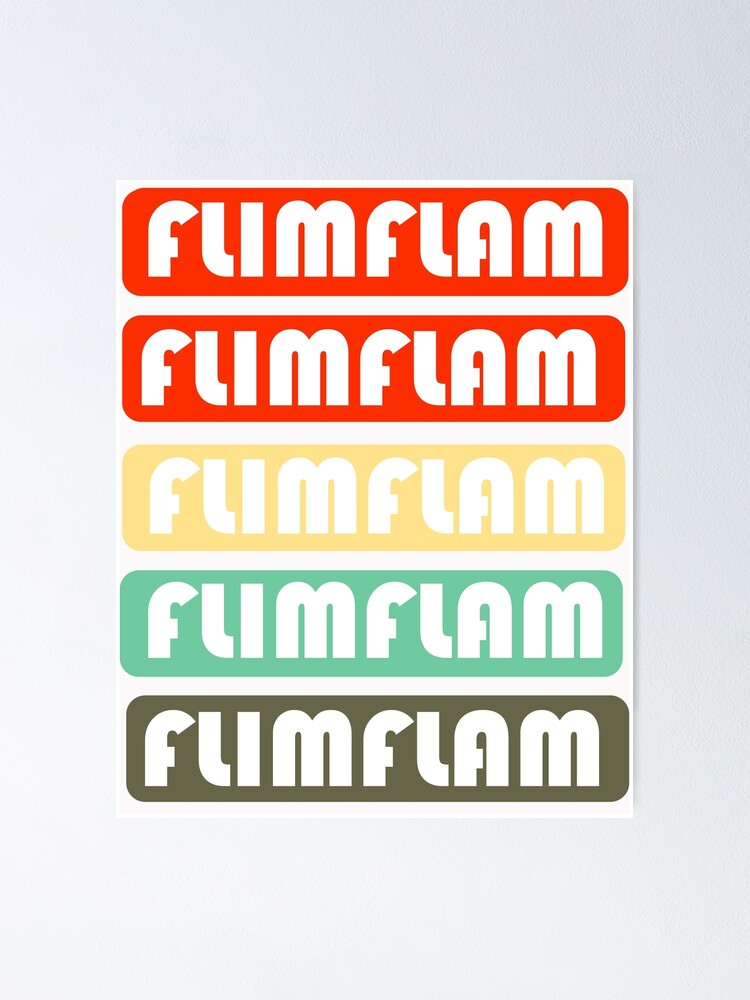 "Flimflam- Typography in Retro Colors" Poster by EvaWolf | Redbubble