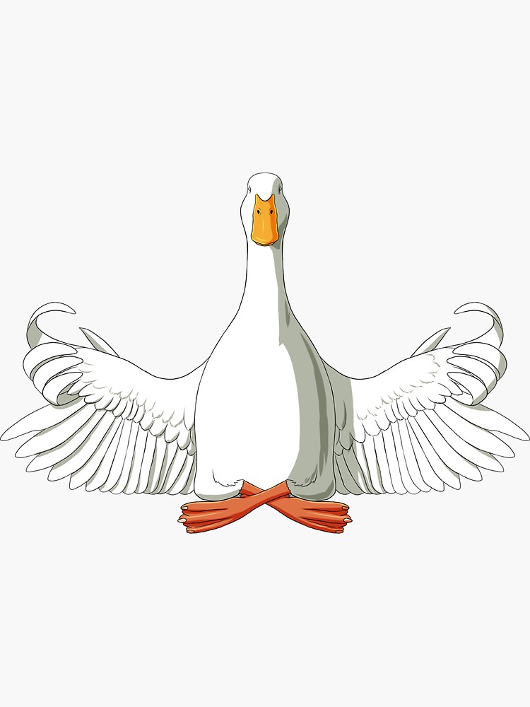 "Meditating Duck" Sticker by alwe-designs | Redbubble