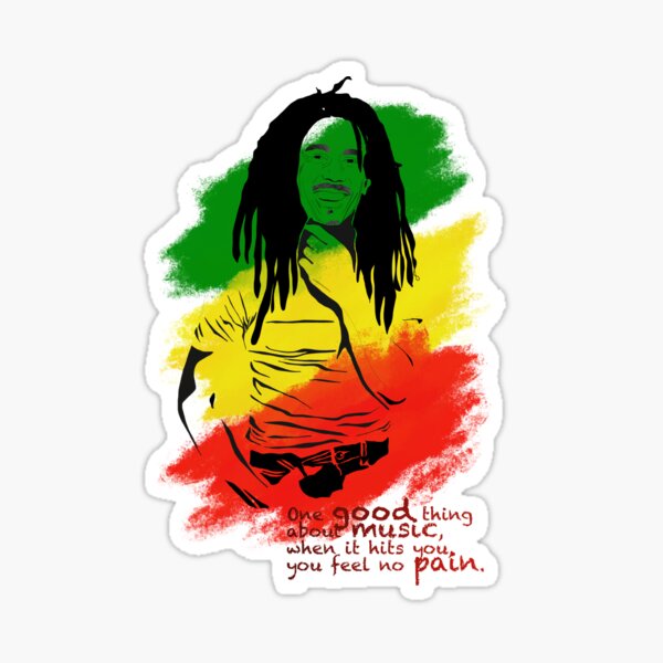 "Bob Marley" Sticker by ParastooPakzad | Redbubble