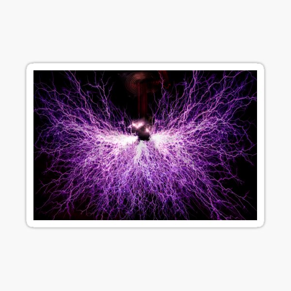 "Tesla Coil Plasma" Sticker for Sale by oz10 | Redbubble