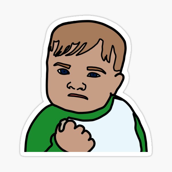 "Angry baby fist meme merchandise" Sticker by Randomstickers0 | Redbubble