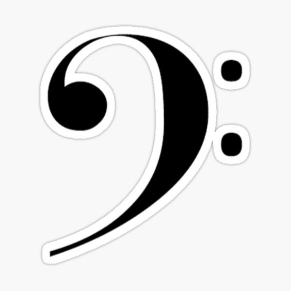 "Bass Clef" Sticker for Sale by jlabarb | Redbubble