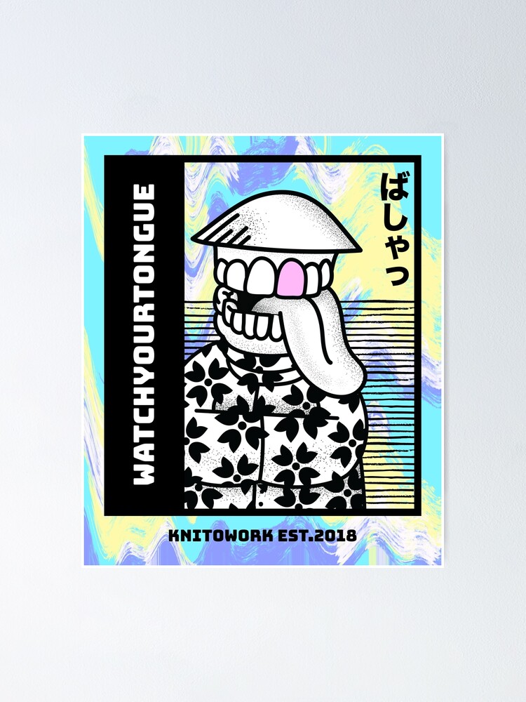"Japanese style samurai monster acid" Poster by Knitowork | Redbubble