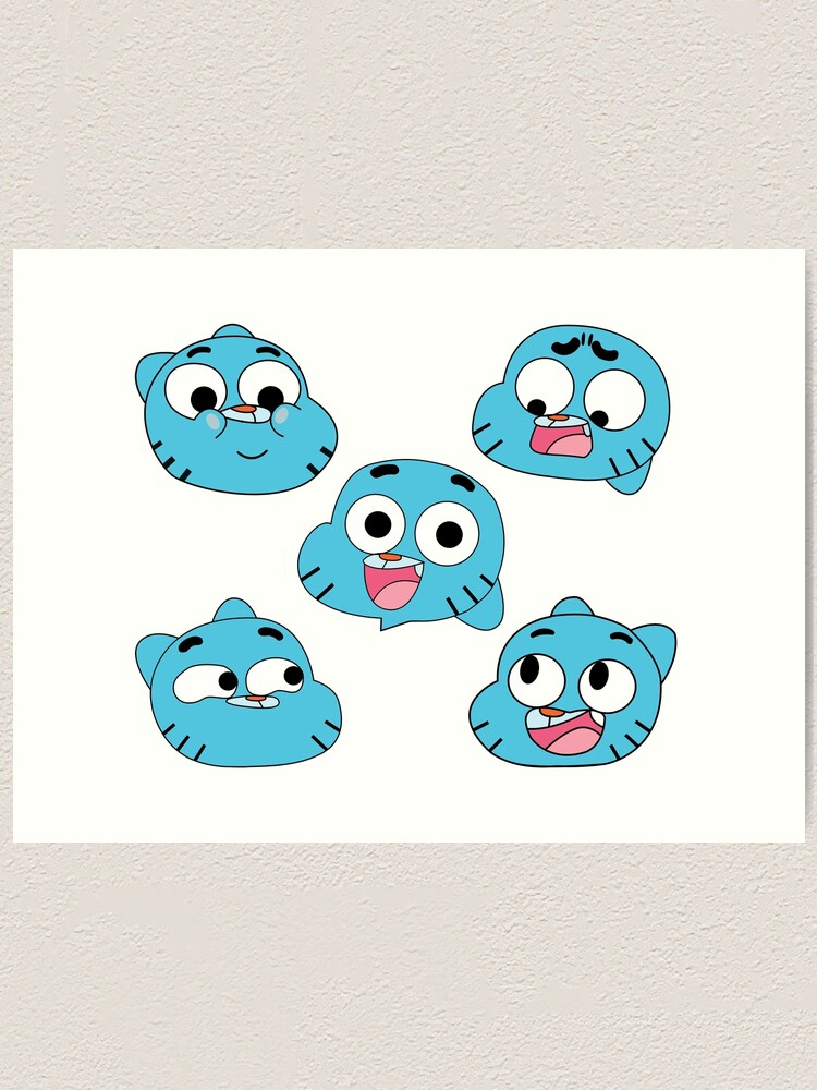 "The amazing world of Gumball™ Gumball face" Art Print for Sale by ...