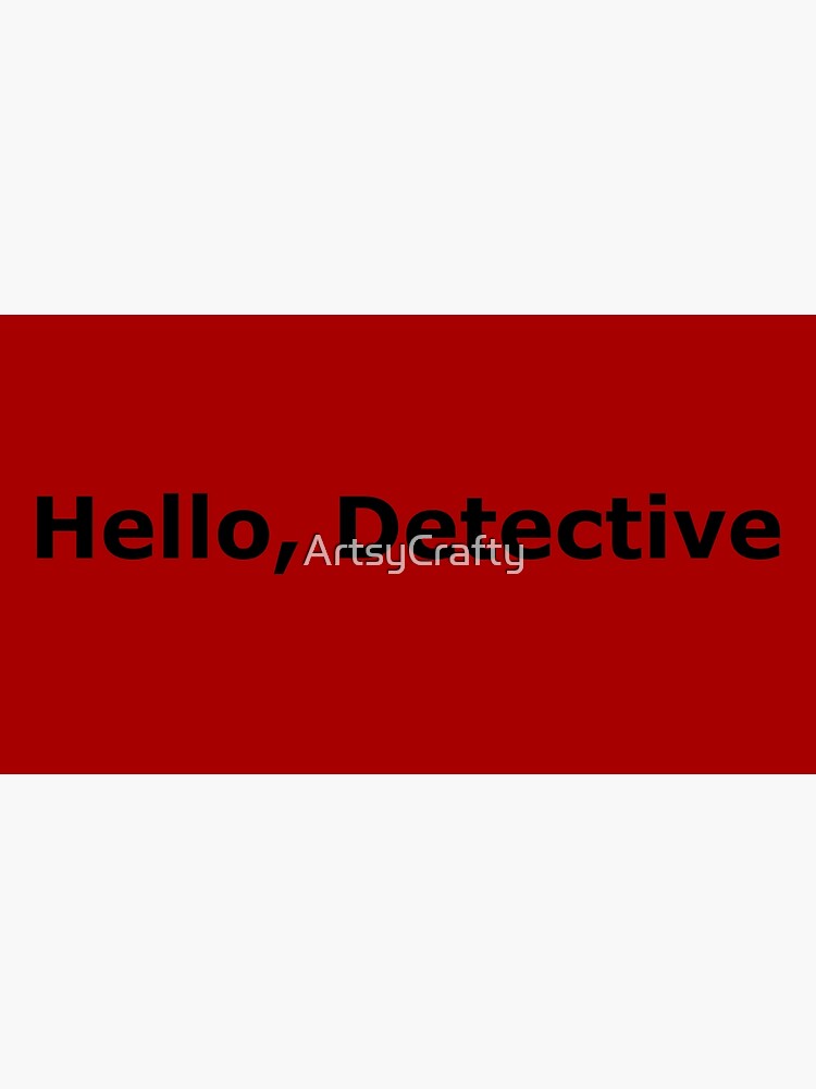 "Lucifer:Hello, Detective Red Background" Poster by ArtsyCrafty | Redbubble