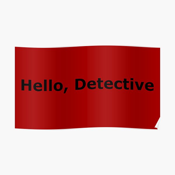 "Lucifer:Hello, Detective Red Background" Poster by ArtsyCrafty | Redbubble