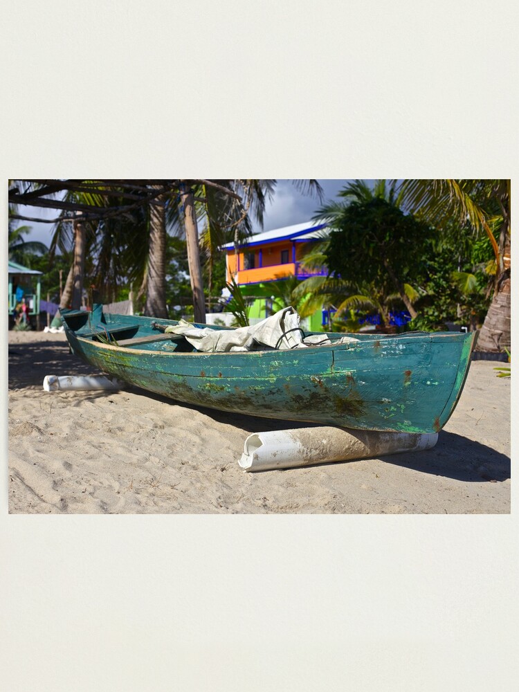 "Beached boat, Belize" Fotodruck von mbankins | Redbubble