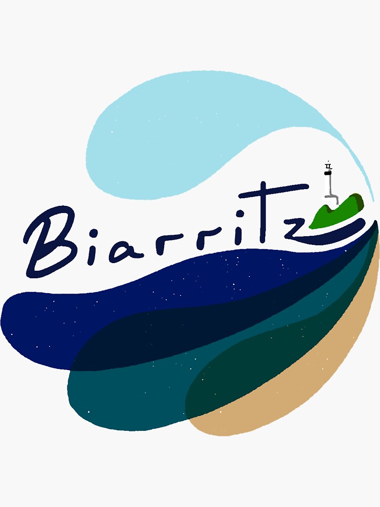 Pegatina «Logotipo de Biarritz | Plage du Miramar | Pays Basque» de ...
