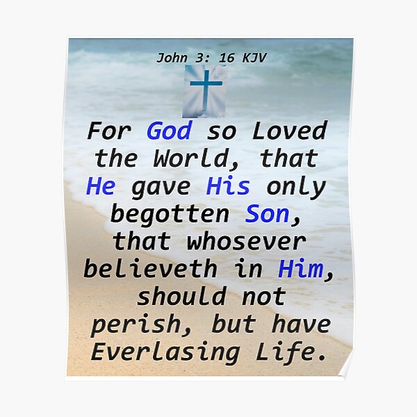 Kjv Bible Verse Posters | Redbubble