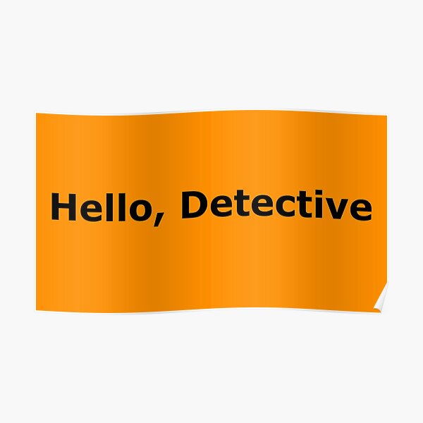 "Lucifer:Hello, Detective Orange Background" Poster by ArtsyCrafty ...