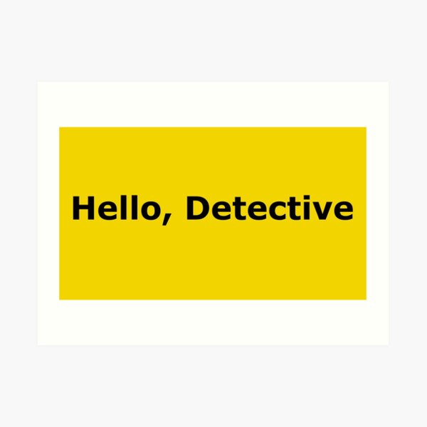 "Lucifer:Hello, Detective Mustard Yellow Background" Art Print for Sale ...