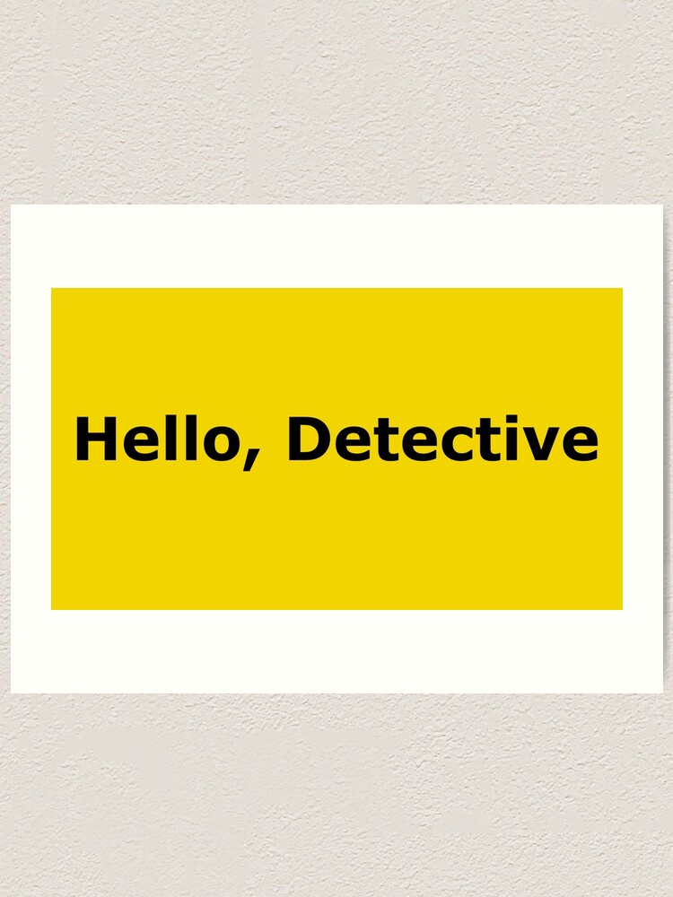 "Lucifer:Hello, Detective Mustard Yellow Background" Art Print for Sale ...