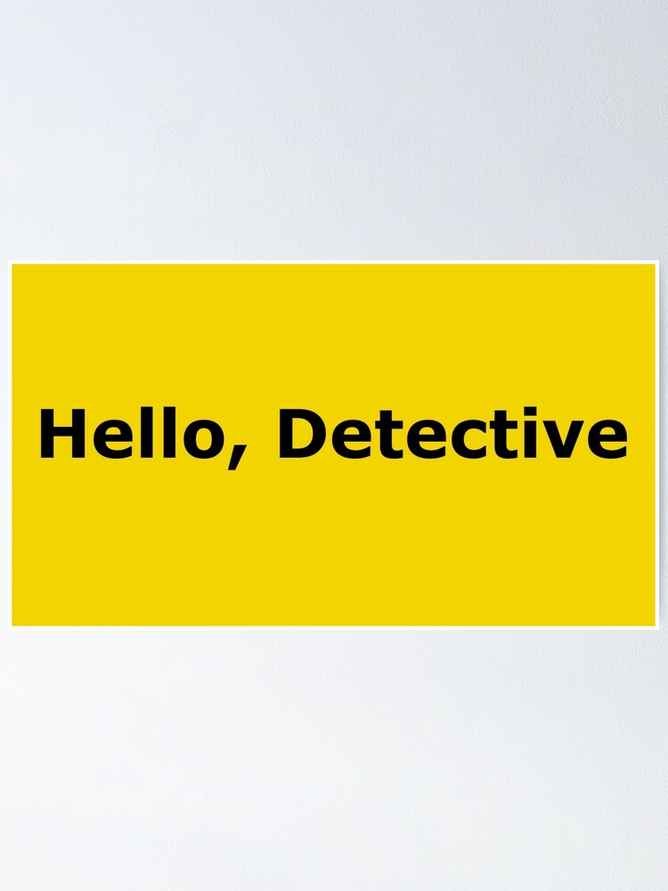 "Lucifer:Hello, Detective Mustard Yellow Background" Poster for Sale by ...