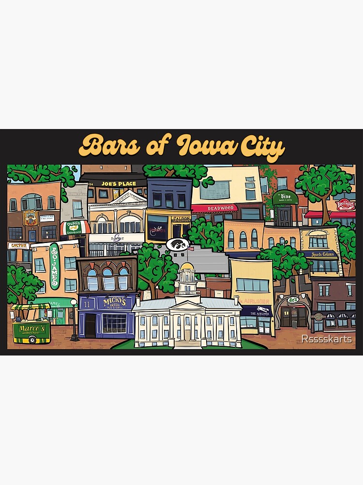 "Bars of Iowa City" Poster for Sale by rskarts | Redbubble