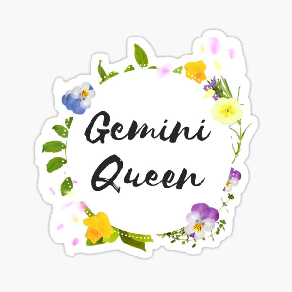 "Gemini Queen Floral" Sticker by zodiac-tees | Redbubble
