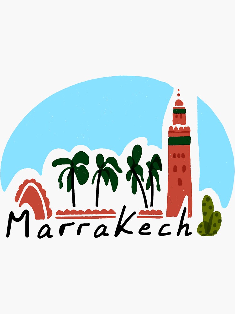 "Marrakech logo | Morocco" Sticker for Sale by CovoStudio | Redbubble