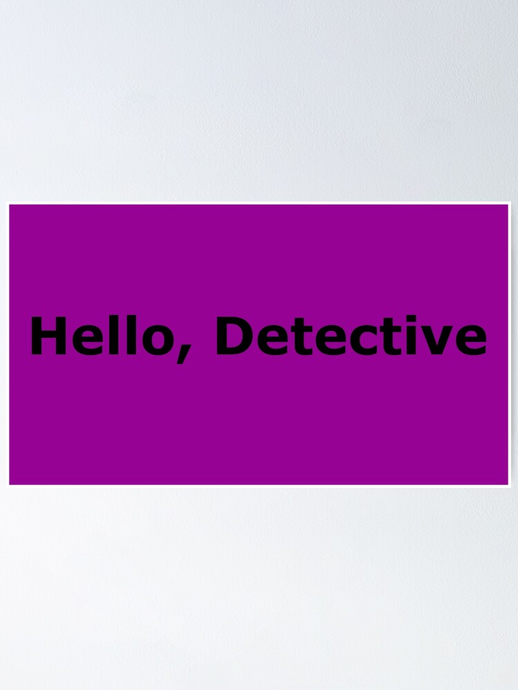 "Lucifer:Hello, Detective Purple Background" Poster for Sale by ...