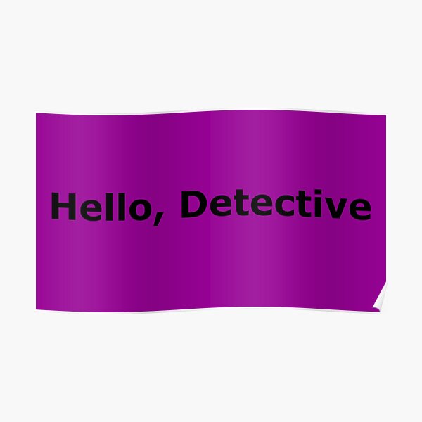 "Lucifer:Hello, Detective Purple Background" Poster for Sale by ...