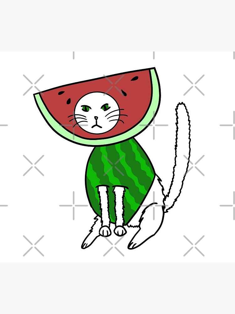 "Watermelon Cat" Art Print for Sale by genalatorre | Redbubble