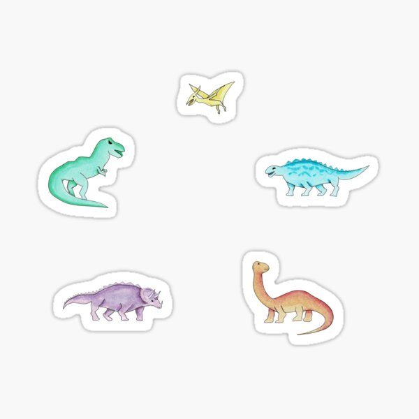 "Cute Little Dinos" Sticker by notnorman | Redbubble
