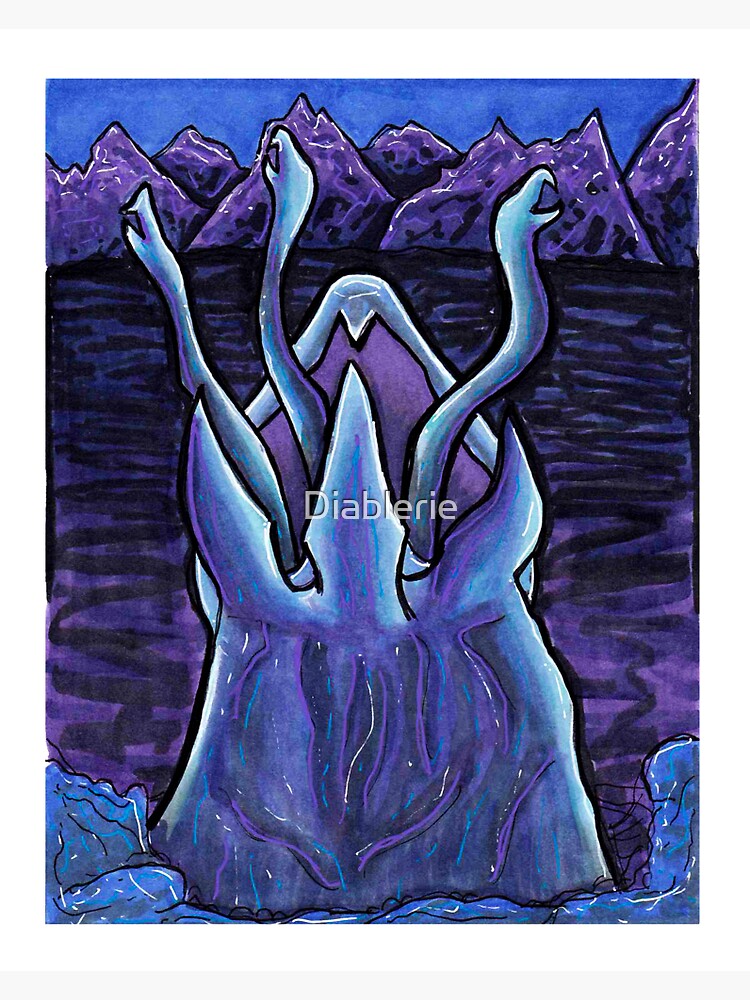 "Tremors Graboid In The Moonlight" Sticker by Diablerie | Redbubble