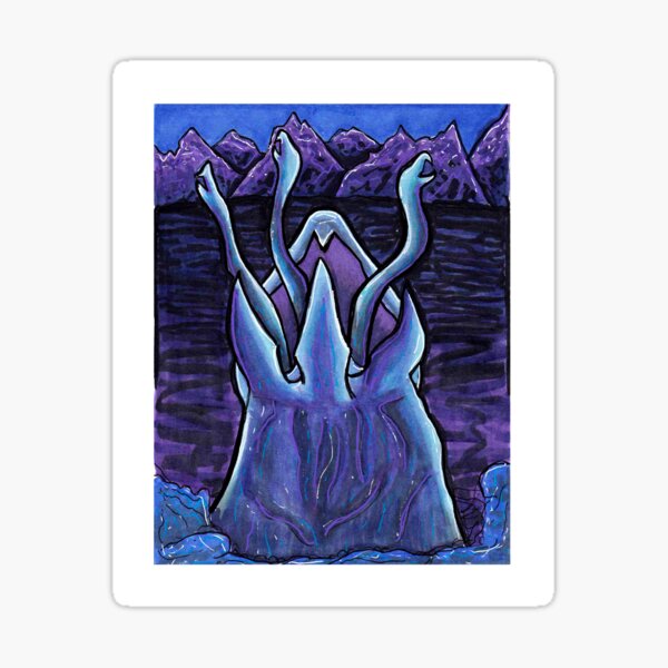 "Tremors Graboid In The Moonlight" Sticker by Diablerie | Redbubble