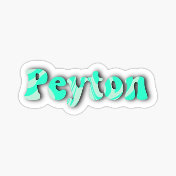 "Peyton custom name " Sticker for Sale by pinkyypop | Redbubble