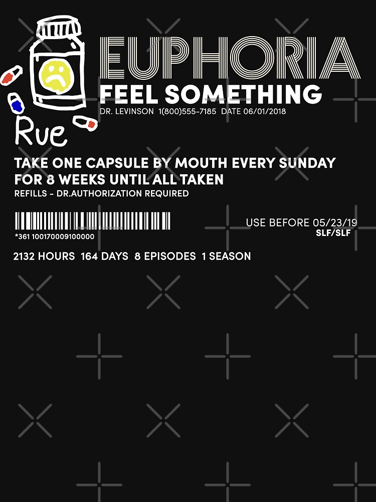 "Euphoria Rue Merch (Pills Description)" Essential T-Shirt for Sale by ...