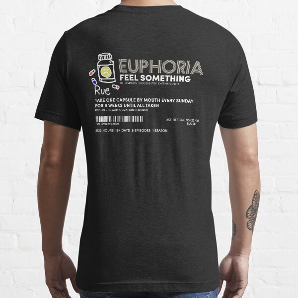 "Euphoria Rue Merch (Pills Description)" Essential T-Shirt for Sale by ...