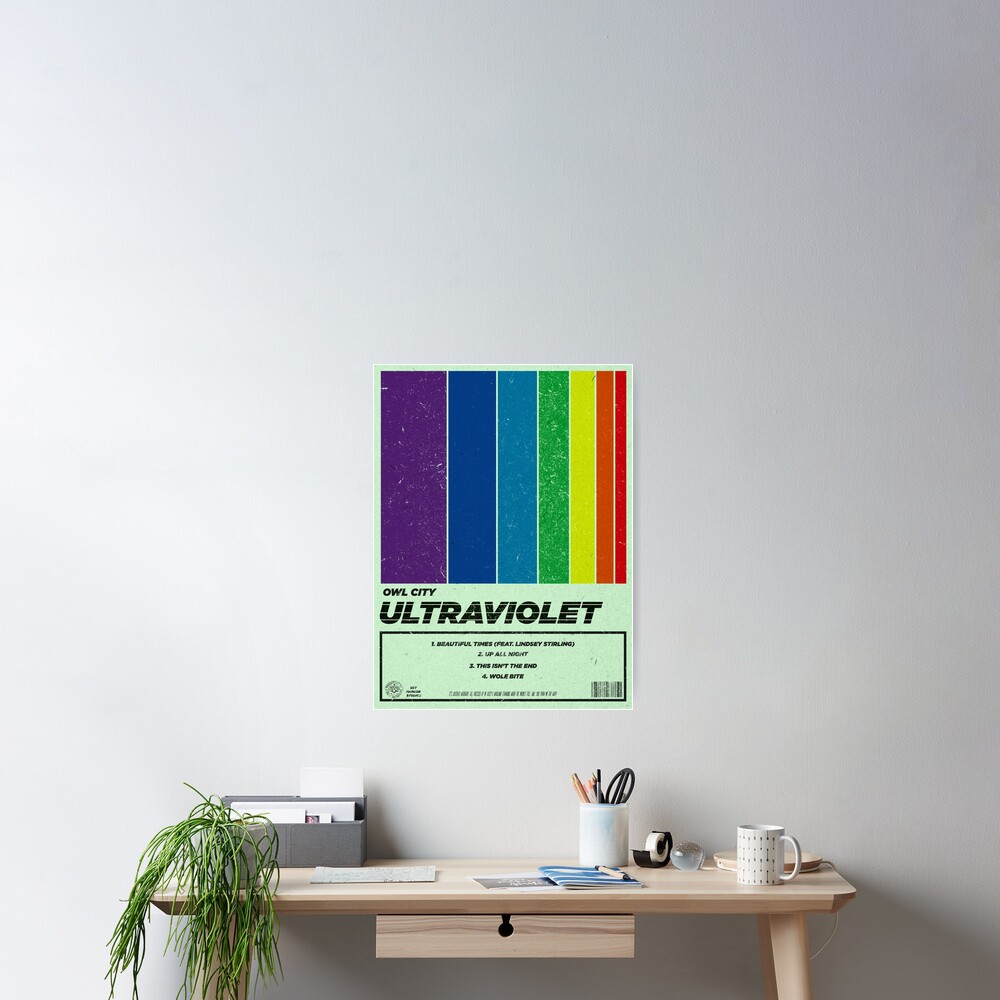 "Owl City - Ultraviolet Retro Poster" Poster for Sale by kevin-barnardd ...