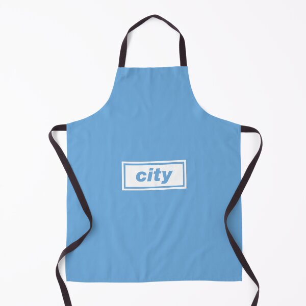 "'City' Manchester City FC Oasis inspired design in white" Apron for ...