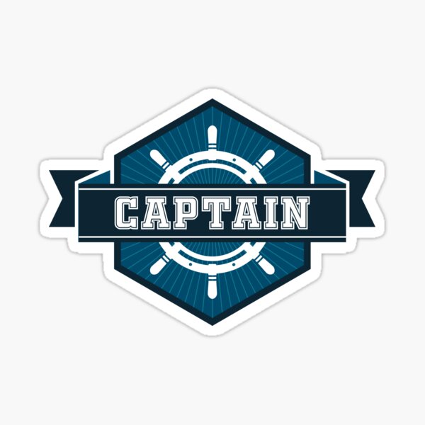 "Captain" Sticker for Sale by lucidfrog | Redbubble