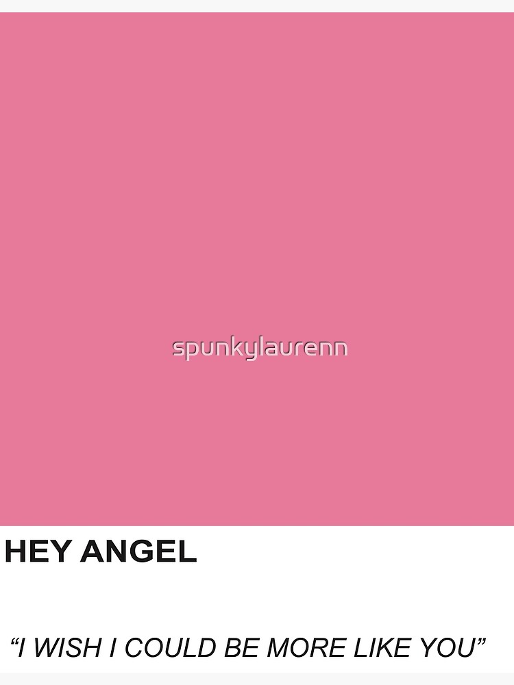 "Hey Angel Pantone One Direction" Poster by spunkylaurenn | Redbubble