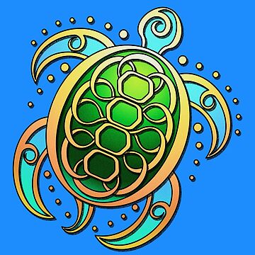 "Dancing Green Turtle" Art Print for Sale by Dana Kester-McCabe | Redbubble