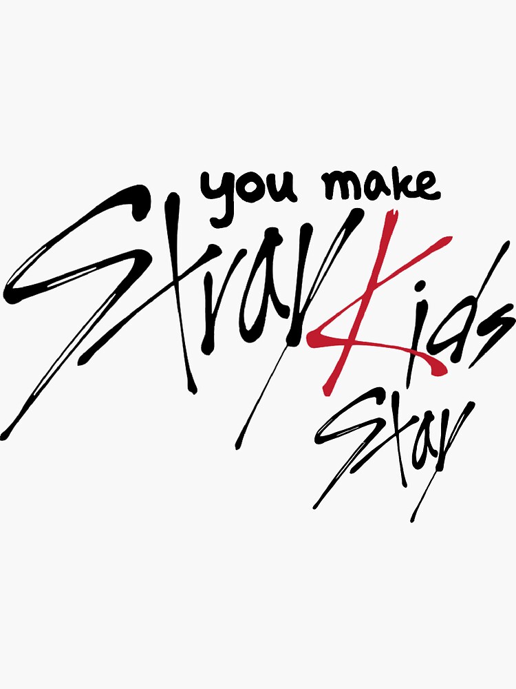 "You Make Stray Kids Stay (Bang Chan’s Handwriting)" Sticker for Sale ...