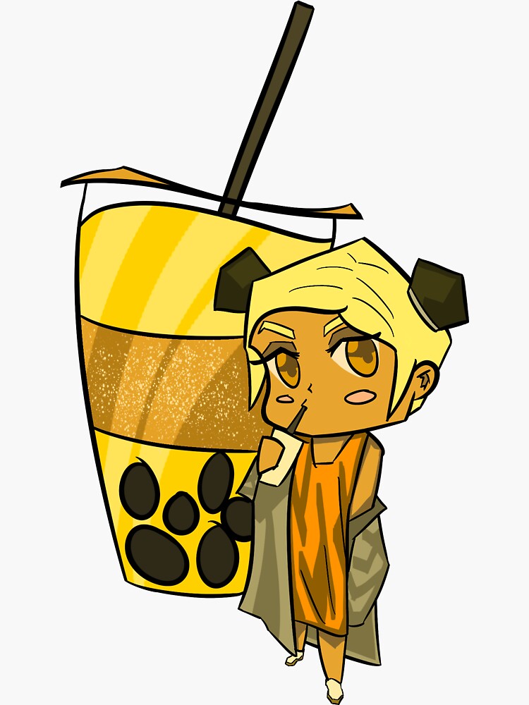 "Bubble Tea and Chibis #4 - Life is A Mango" Sticker by zeffdartist ...