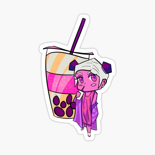 "Bubble Tea and Chibis #4 (Variants) - Life is A Mango" Sticker for ...