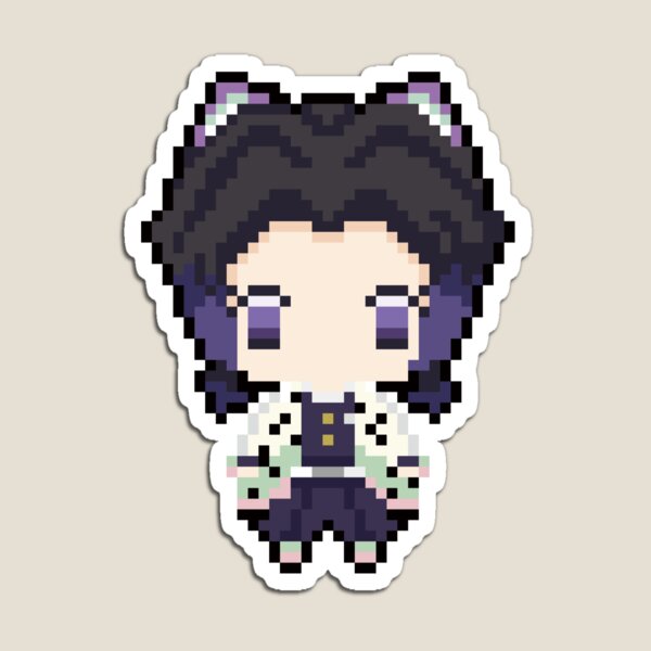 "Kimetsu No Yaiba Demon Slayer Shinobu Kocho Pixel Art" Magnet by ...