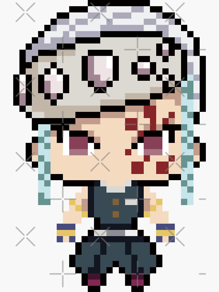 Sticker « Kimetsu No Yaiba Demon Slayer Tengen Uzui Pixel Art », par ...