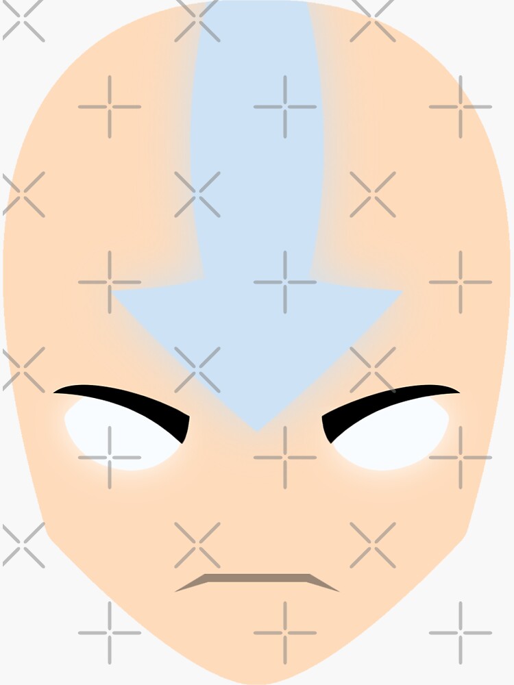"Avatar The Last Airbender Aang Front View" Sticker for Sale by Hiz-Art ...