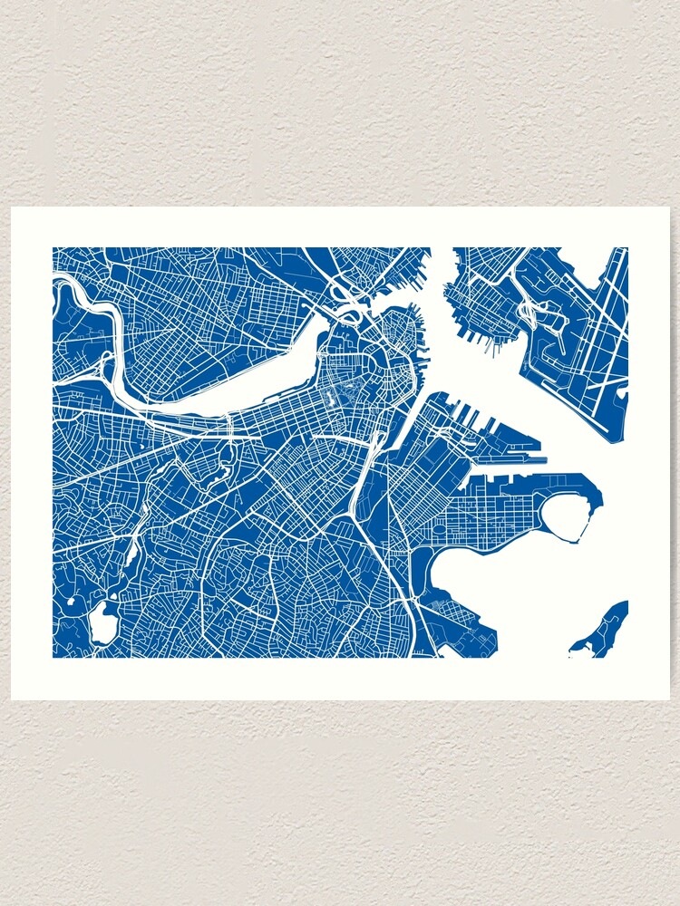 "Boston Map" Art Print for Sale by CartoCreative | Redbubble