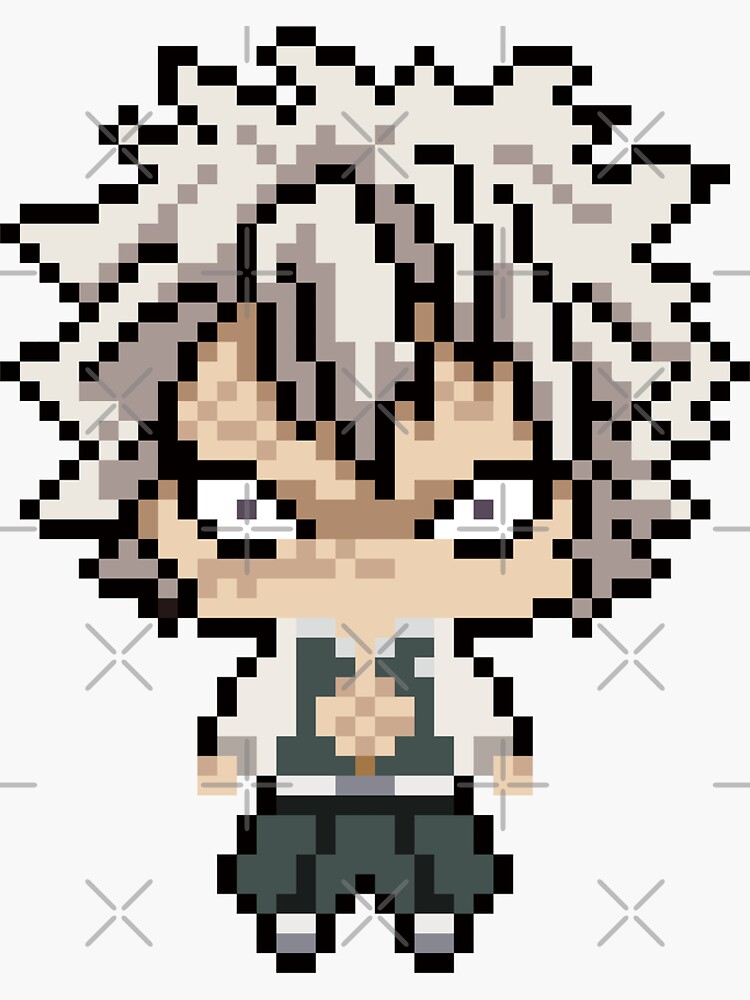 Sticker « Kimetsu No Yaiba Demon Slayer Sanemi Shinazugawa Pixel Art ...