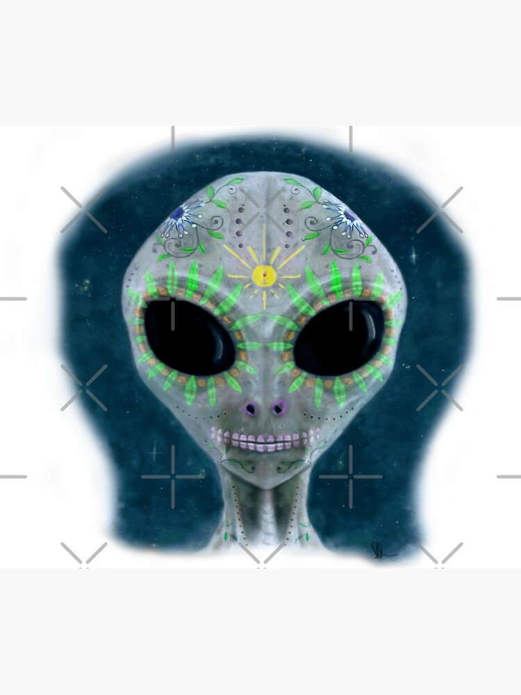 "Sugar Skull Alien" Poster by Exonian | Redbubble