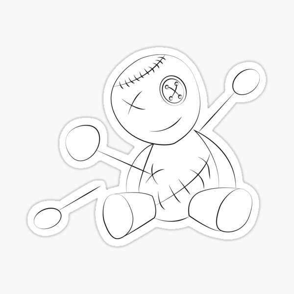 "Voodoo doll" Sticker for Sale by moromir | Redbubble
