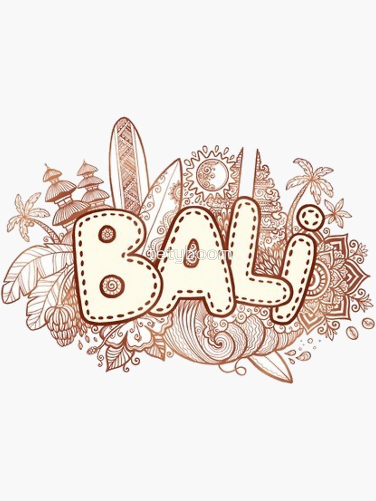 "bali surfing indonesia" Sticker for Sale by tetyboom | Redbubble