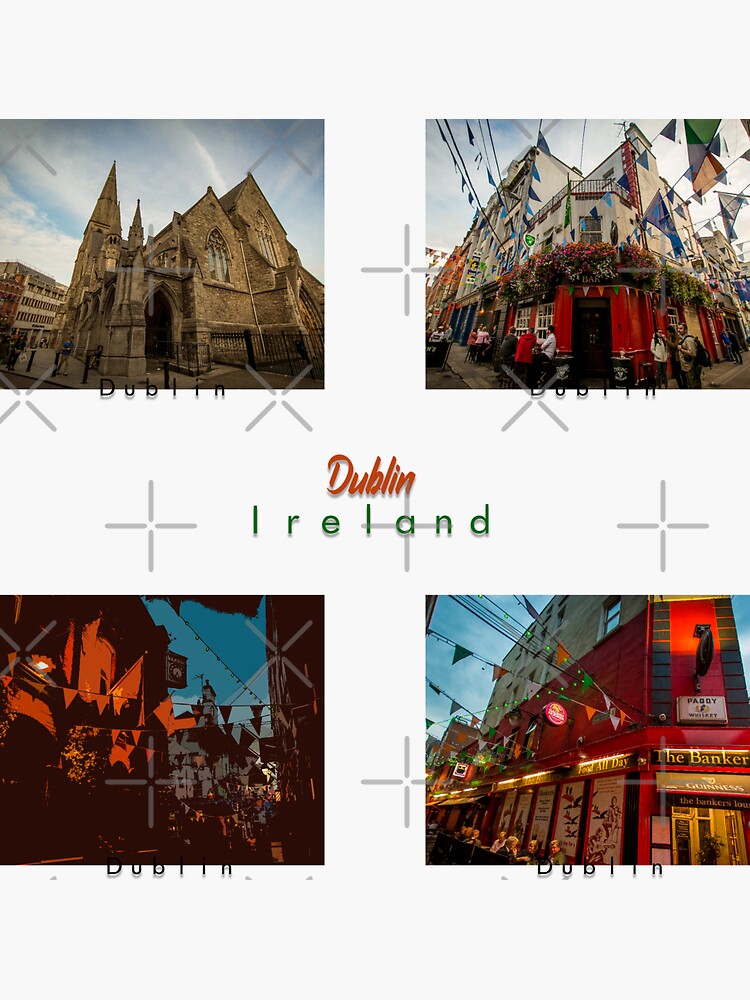 "Dublin Ireland Stickers or Magnets Souvenirs Pack of 4 by TonyRockets ...