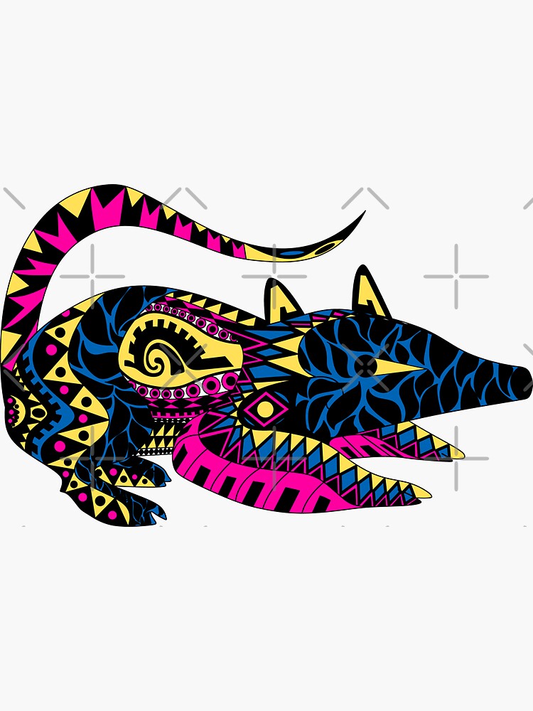 "neon nights possum opossum opossum pattern ecopop" Sticker for Sale by ...