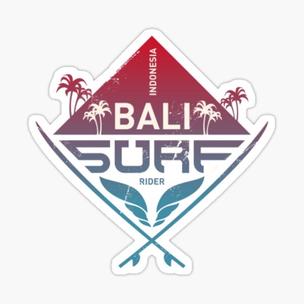 "Indonesia Bali Surf rider " Sticker for Sale by tetyboom | Redbubble