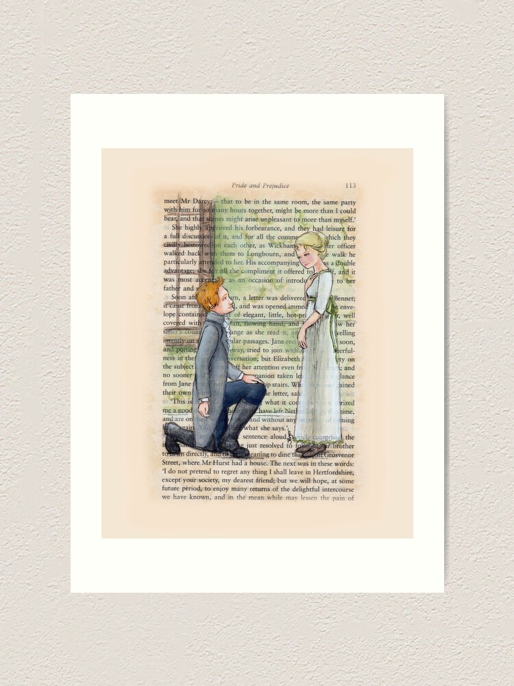 "Pride and Prejudice - Jane And Mr Bingley" Art Print for Sale by Purrr ...